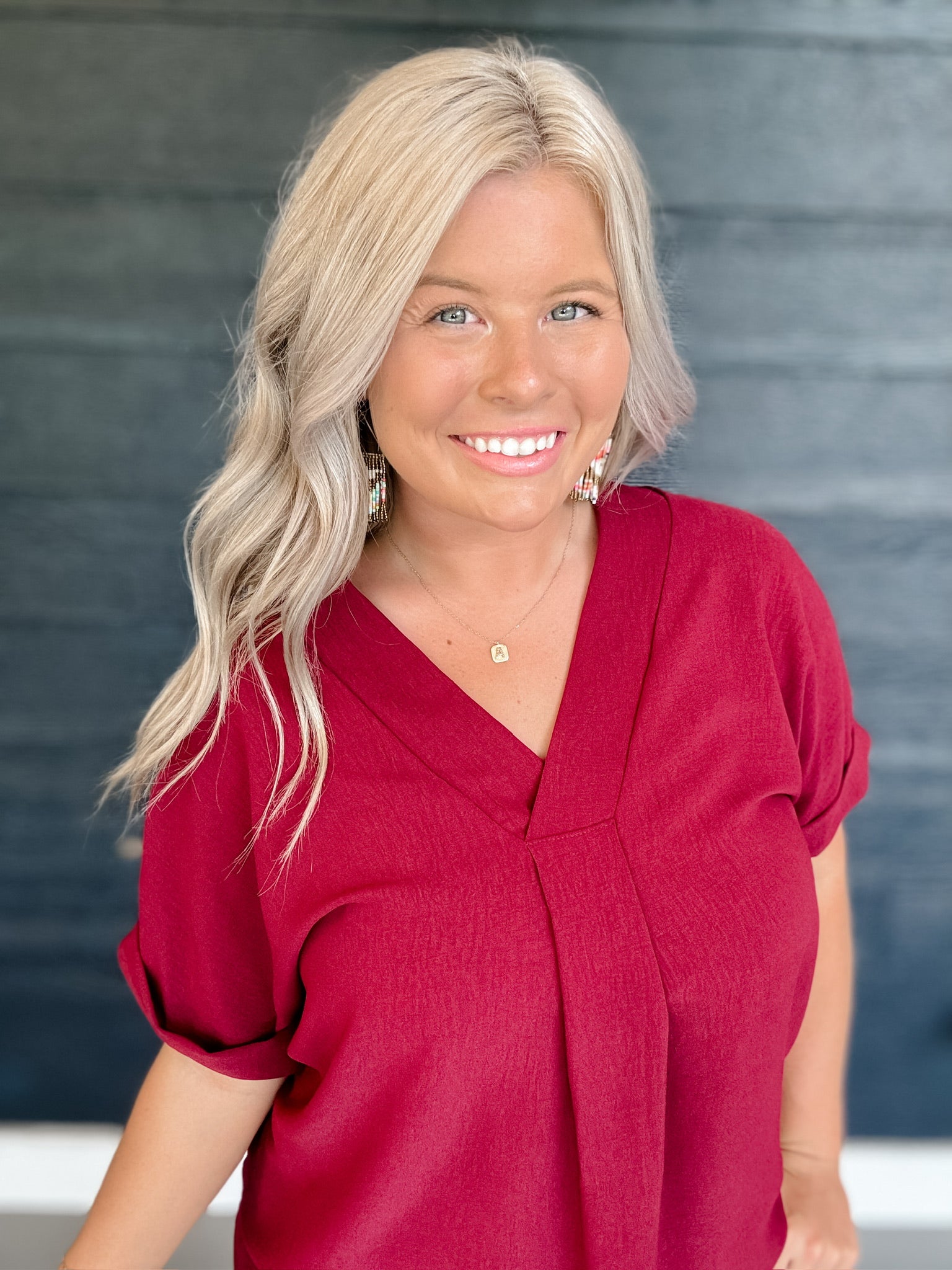 Hawaiian Delight Top - Burgundy FINAL SALE – Re-Fabbed Boutique