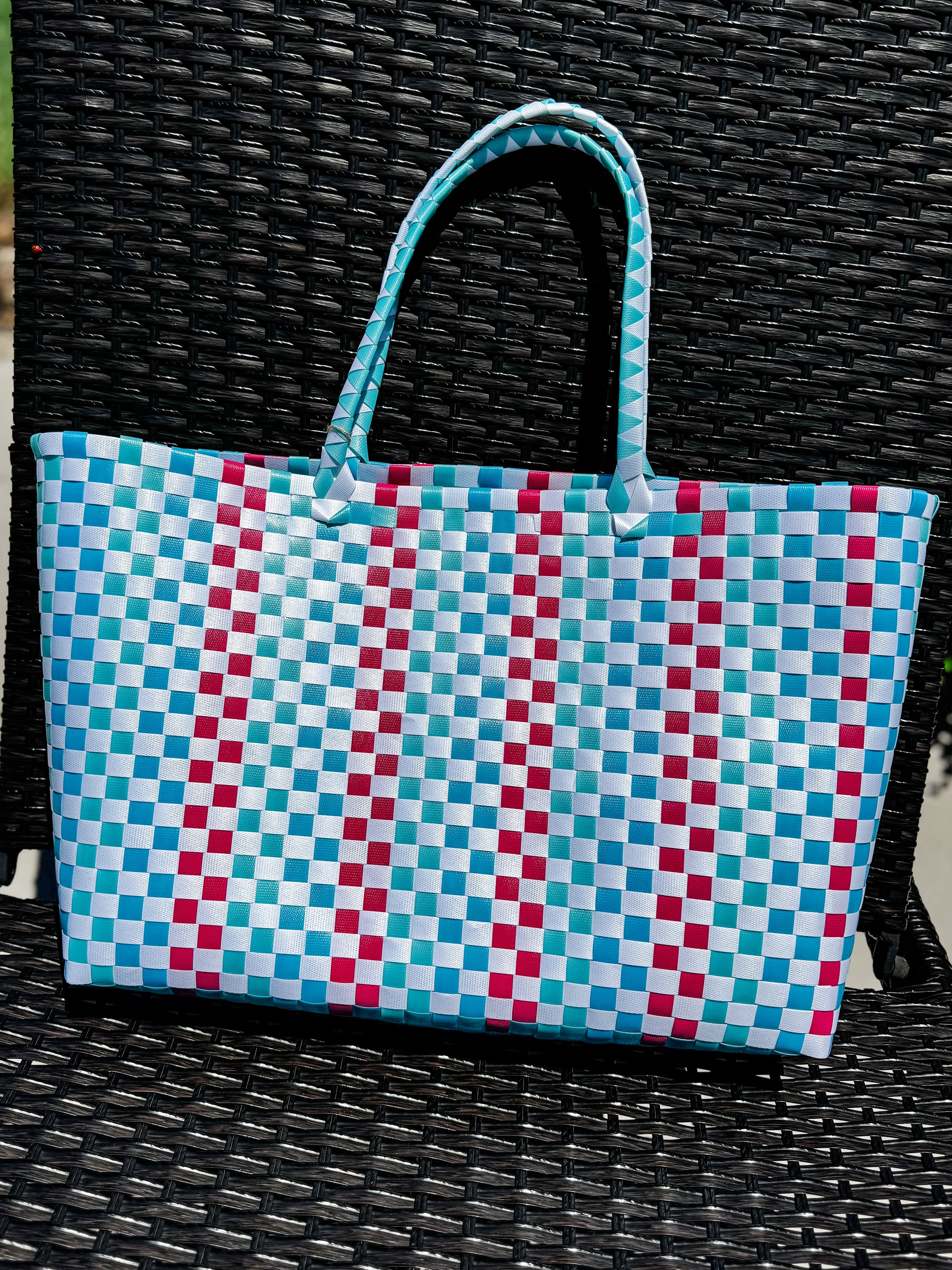 Day Trip Tote - Turquoise – Re-Fabbed Boutique