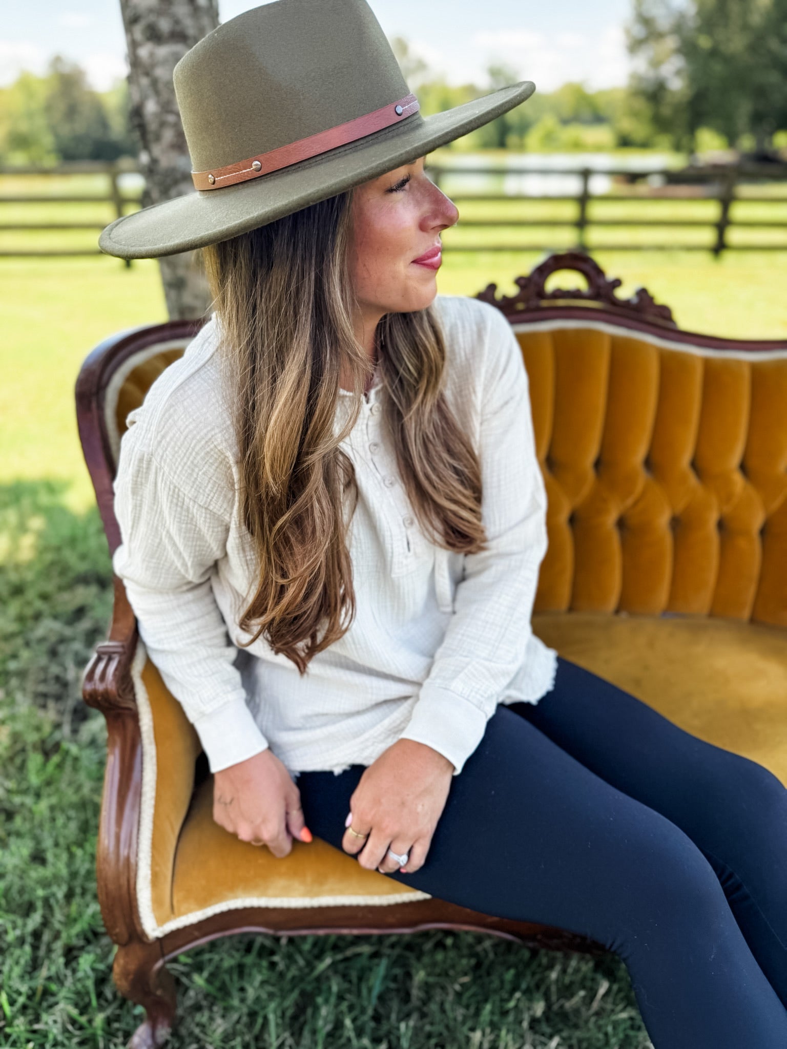 Bramble Brim Hat - Olive – Re-Fabbed Boutique