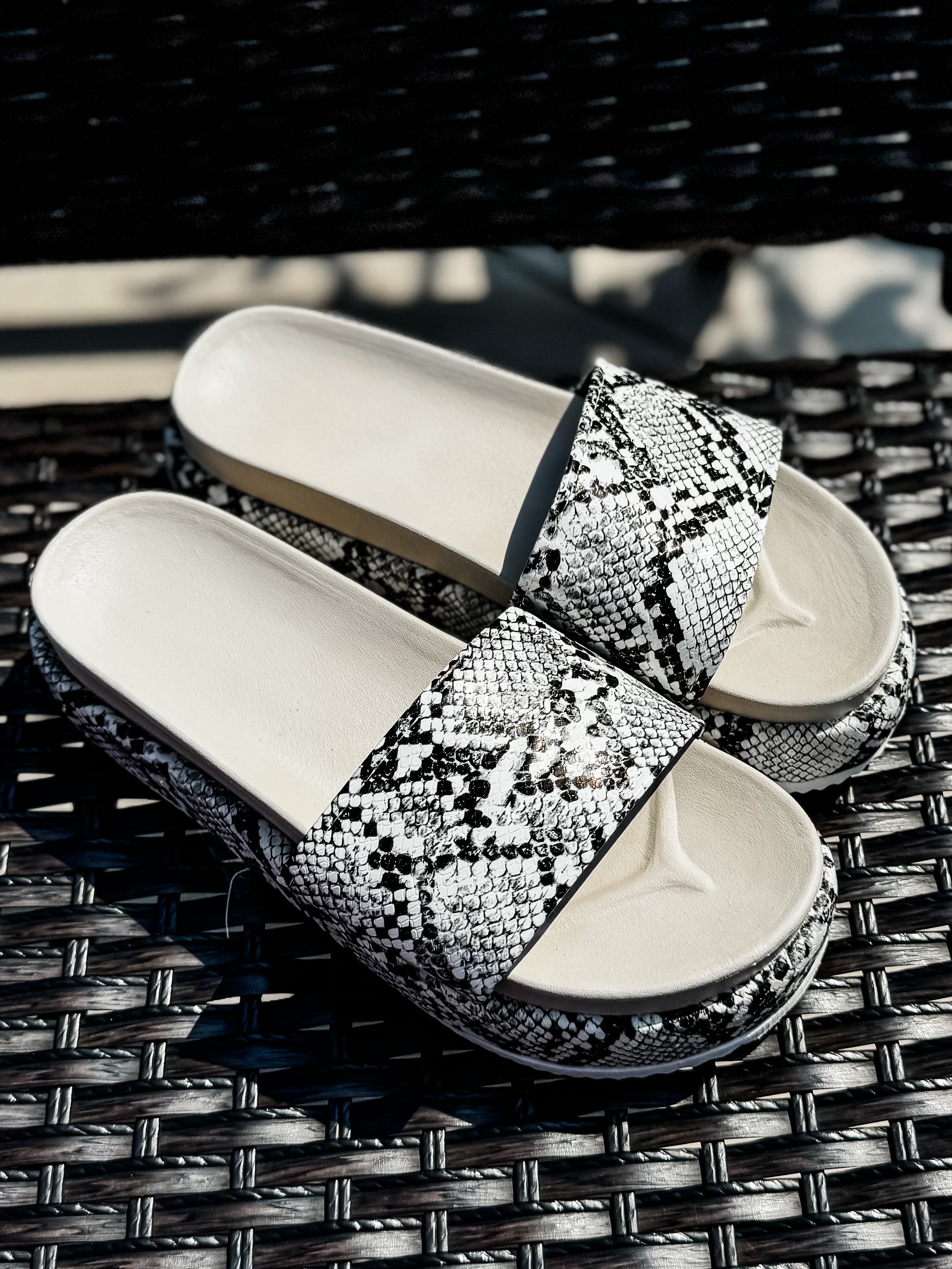 Python Grey Slip Ons – Re-Fabbed Boutique